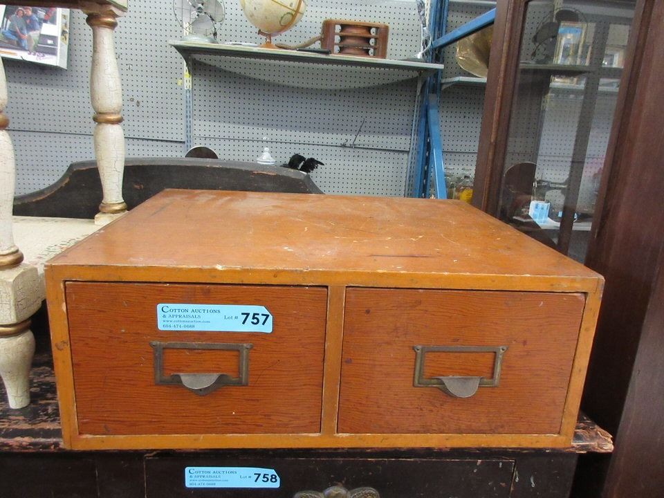 Vintage Wood Card File