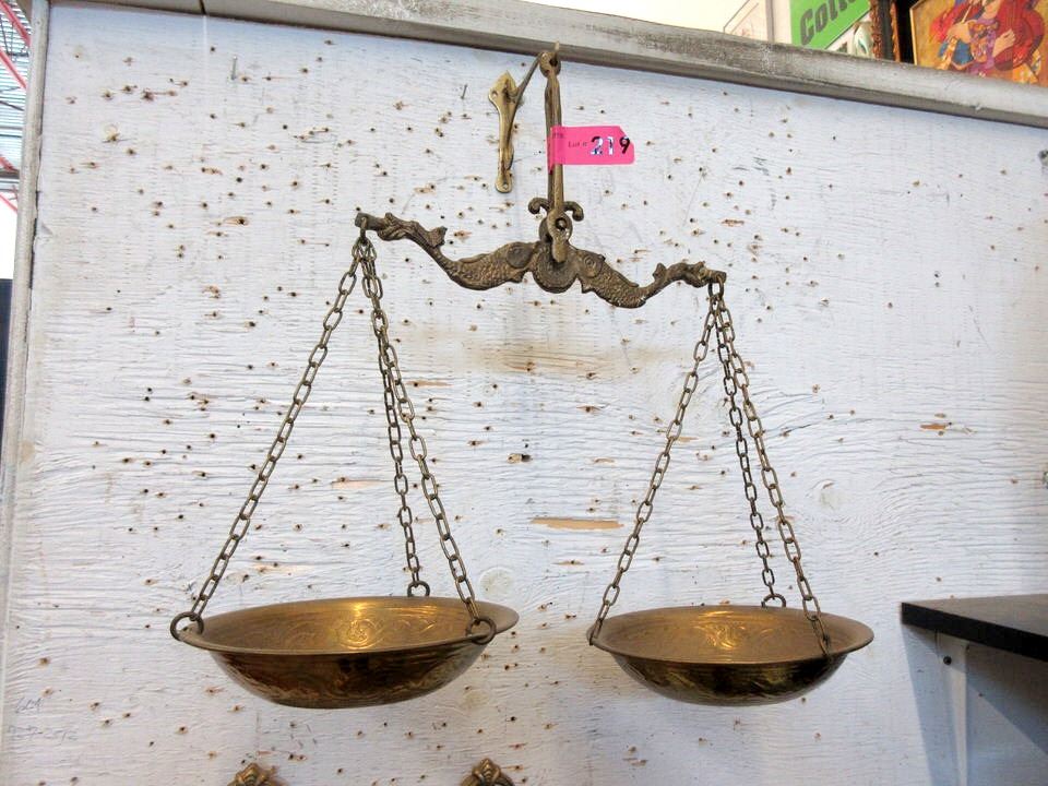 Wall Hanging Brass Scale