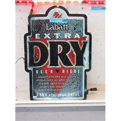 Illuminated Labatt Extra Dry Sign