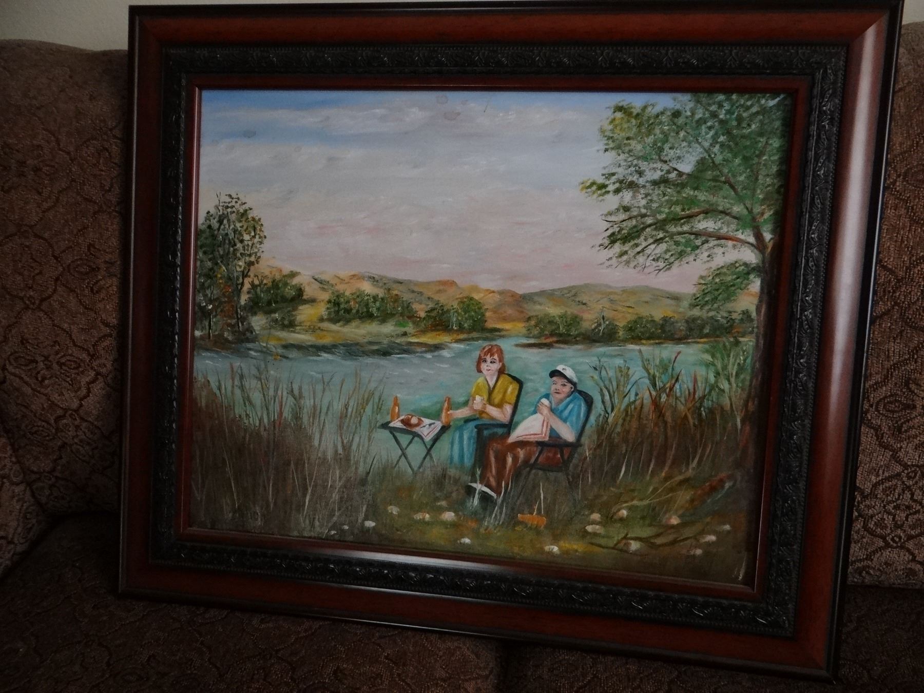 Alice Bair painting The Good Life, Judith Gap, MT, 16" x 20", framed