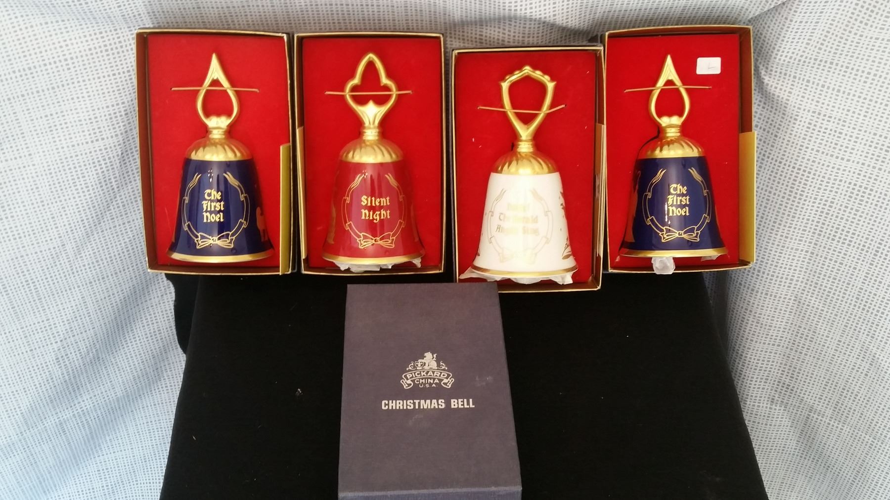 4 Hummel Goebel bells, 6 ½" tall. 1st- 4th edition, 1978, 1979, 1980 ...