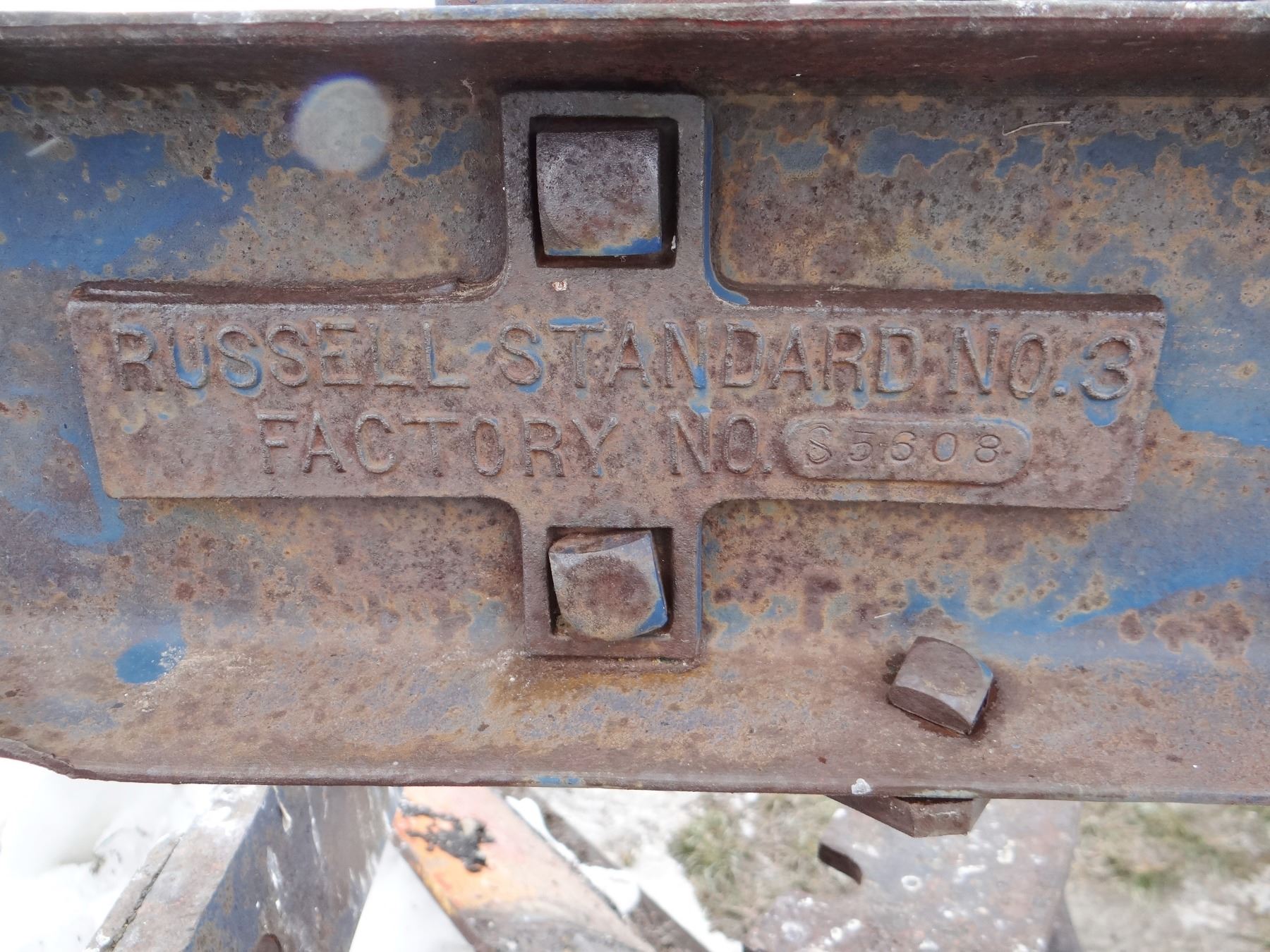 Russell Standard No. 3 grader, pull type, 11’ blade, hyd. lift, vintage