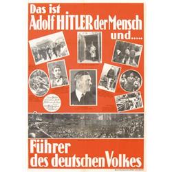 043 ORIGINAL Hitler Poster Plakat 1930s - VARY RARE