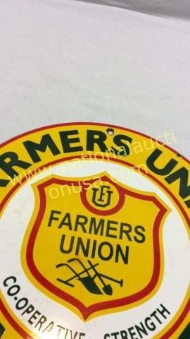 Farmers Union Enamel Sign
