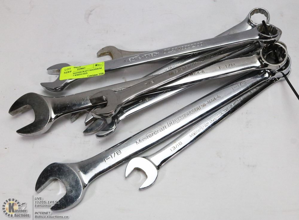 LOT OF 8 MASTERCRAFT MAXIMUM STANDARD WRENCHES