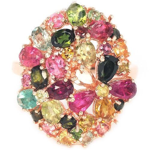 NATURAL MULTI COLOR TOURMALINE Ring