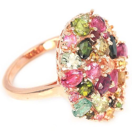NATURAL MULTI COLOR TOURMALINE Ring