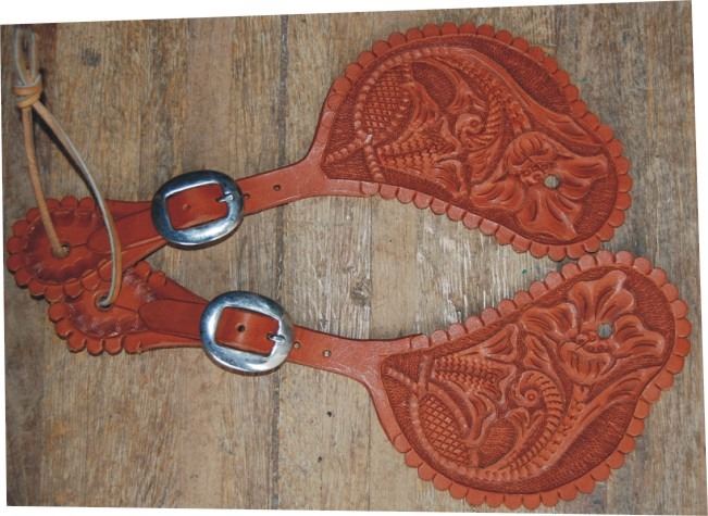 tooled spur straps