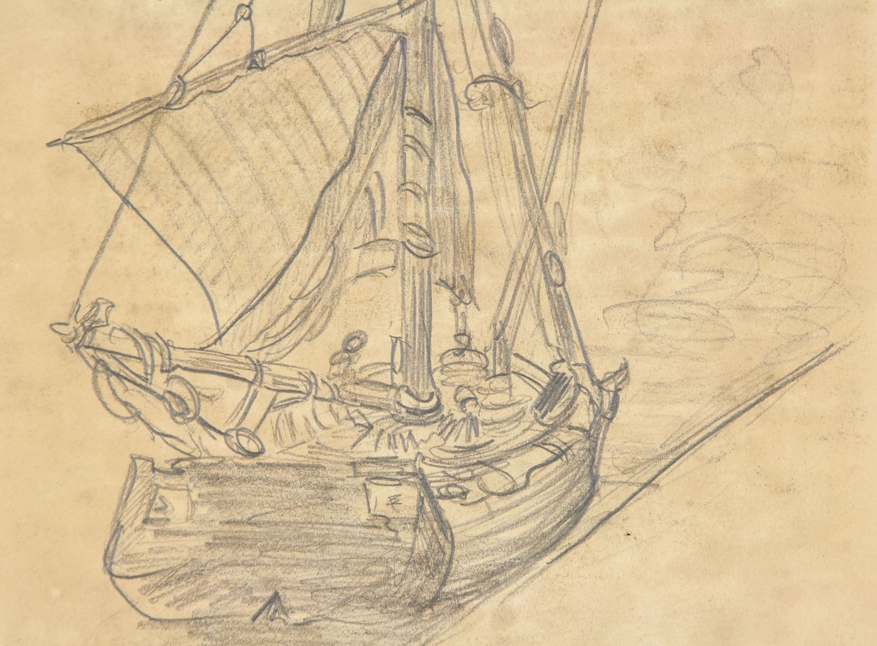 CLAUDE MONET French 1840-1926 Graphite on Paper