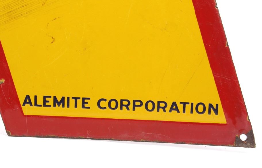 Official Alemite Die-Cut Service Advertising Sign