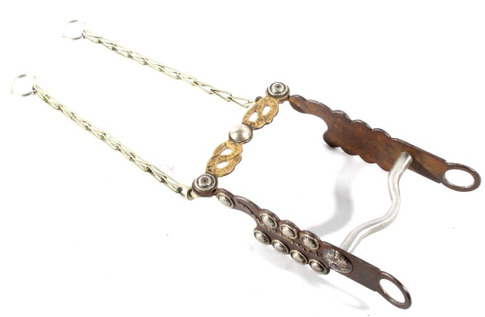 El Gato Silver Mounted Bit w/ Snake Slobber Bar