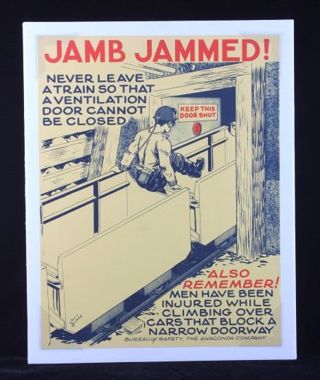 Original Anaconda Company Mining Safety Poster
