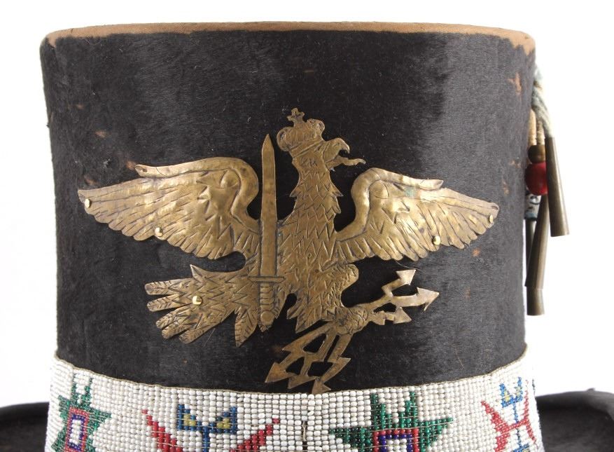 Sioux Native American Indian Beaded Top Hat