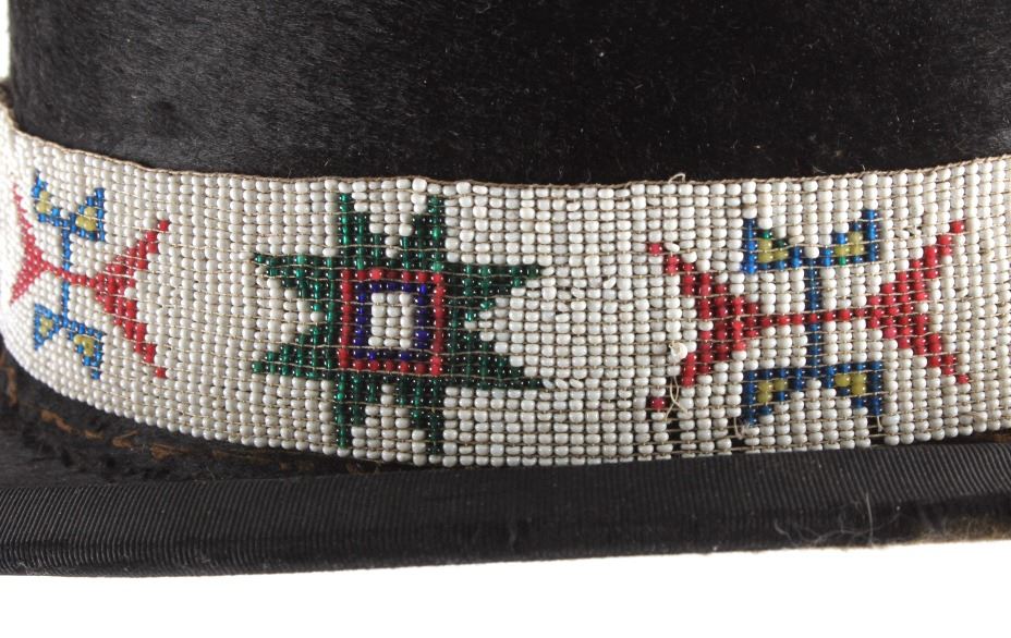Sioux Native American Indian Beaded Top Hat
