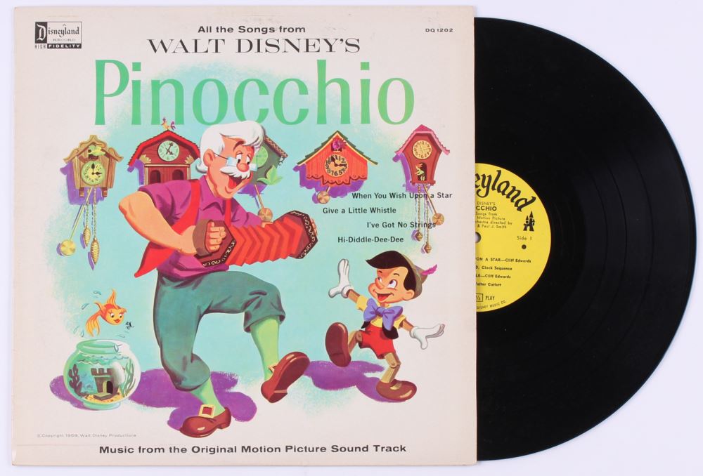 Vintage 1959 Walt Disney "Pinocchio" Vinyl Record Album