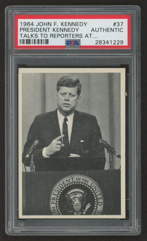 1964 John F. Kennedy #37 Talking to Reporters (PSA Authentic)