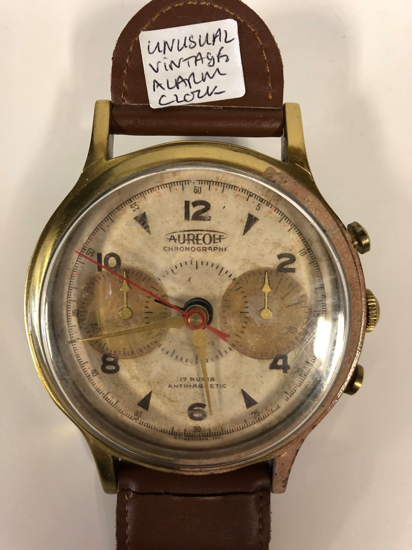 COLLECTIBLE 1950'S AUREOLE QUARTZ ALARM CLOCK (WORKING CONDITION)