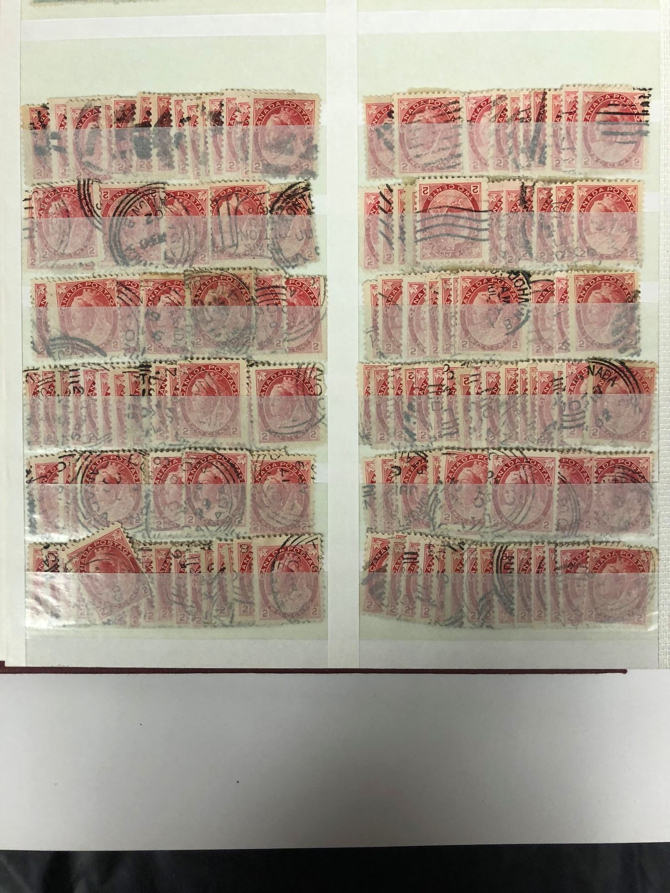 CANADA TWO CENT STAMPS LOT