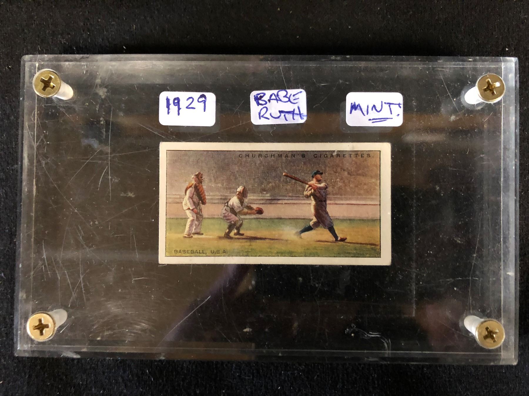 BABE RUTH RARE 1929 Churchman's Sports Tobacco Baseball Card (MINT)