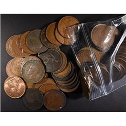 100 LARGE COPPER FOREIGN COINS DIFF COUNTRIES