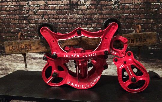 Gorgeous Restored Antique Cast Iron Louden Junior Hay Trolley Barn Pulley