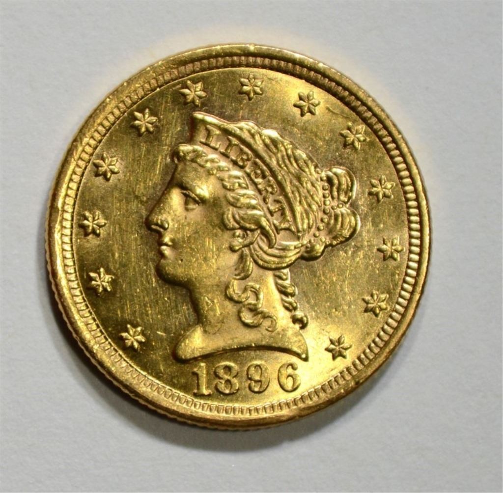 1896 $2 1/2 GOLD LIBERTY GEM BU