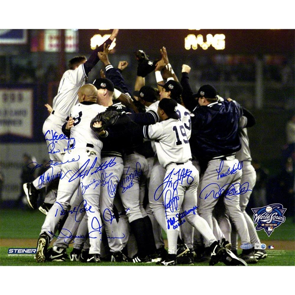New York Yankees 2000 World Series 16x20 Photo Team-Signed by (15) with ...
