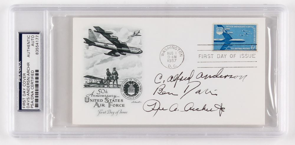 C. Alfred Anderson, Ben Davis, Lee Archer Signed 1957 50th Anniversary ...