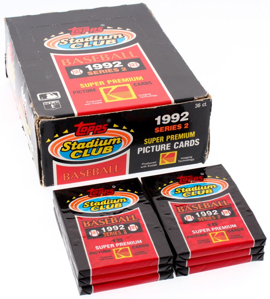 1992 Topps Stadium Club Series 2 Baseball Box with (36) Wax Packs