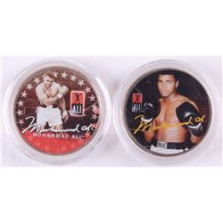 Set of (2) Muhammad Ali Colorized Coins
