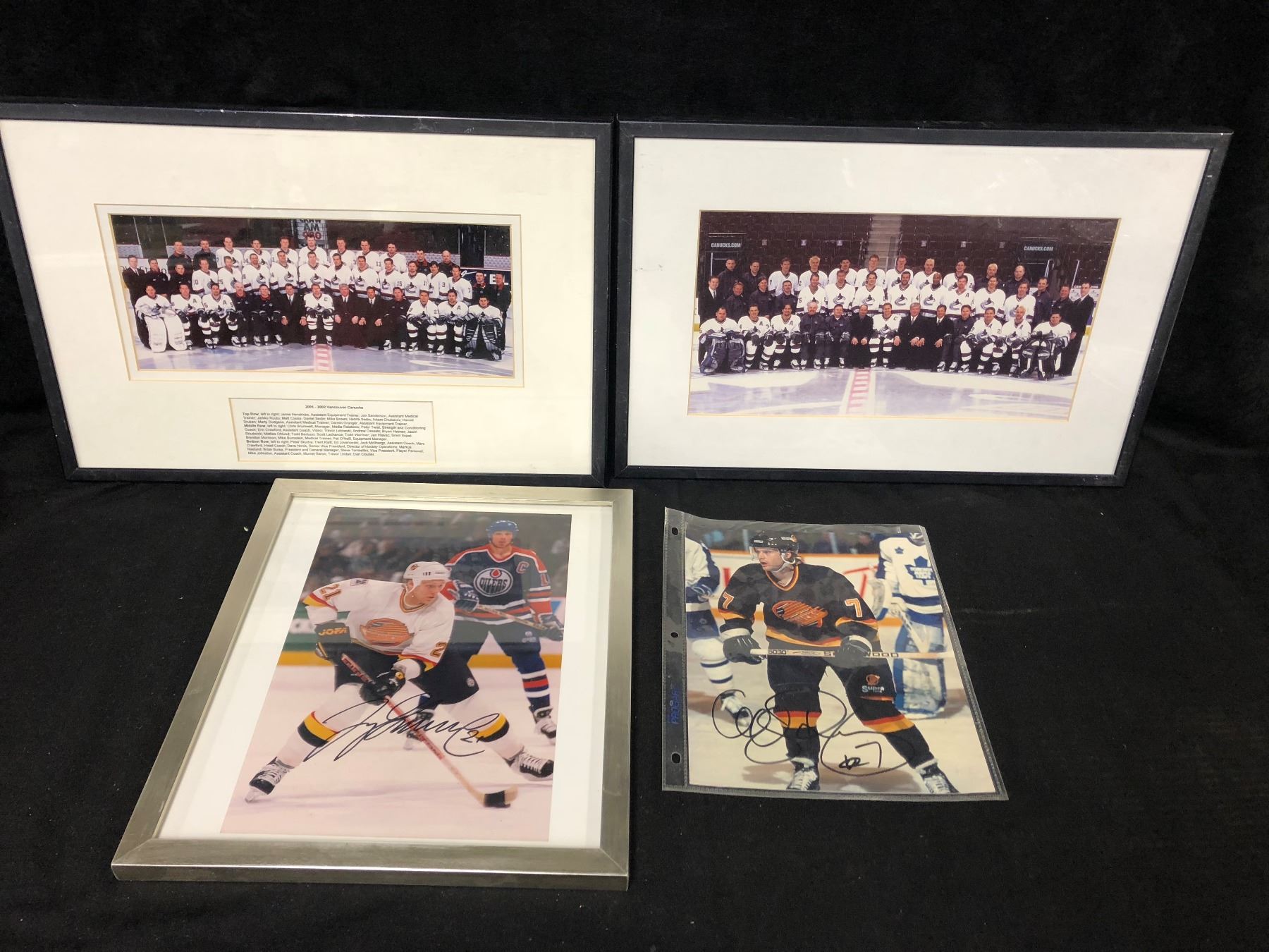 VANCOUVER CANUCKS PHOTO LOT (JYRKI LUMME & CLIFF RONNING AUTOGRAPHS)