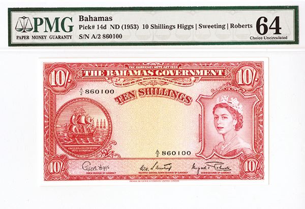 Bahamas Government ND 1953 Issued Banknote bahamas-government-nd-1953-issued-banknote