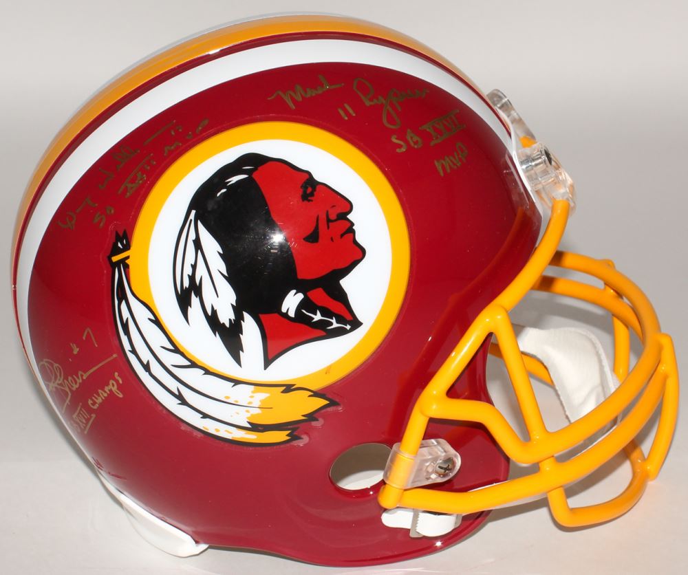 Mark Rypien, Joe Theismann, Doug Williams Signed Full-Size Authentic On ...