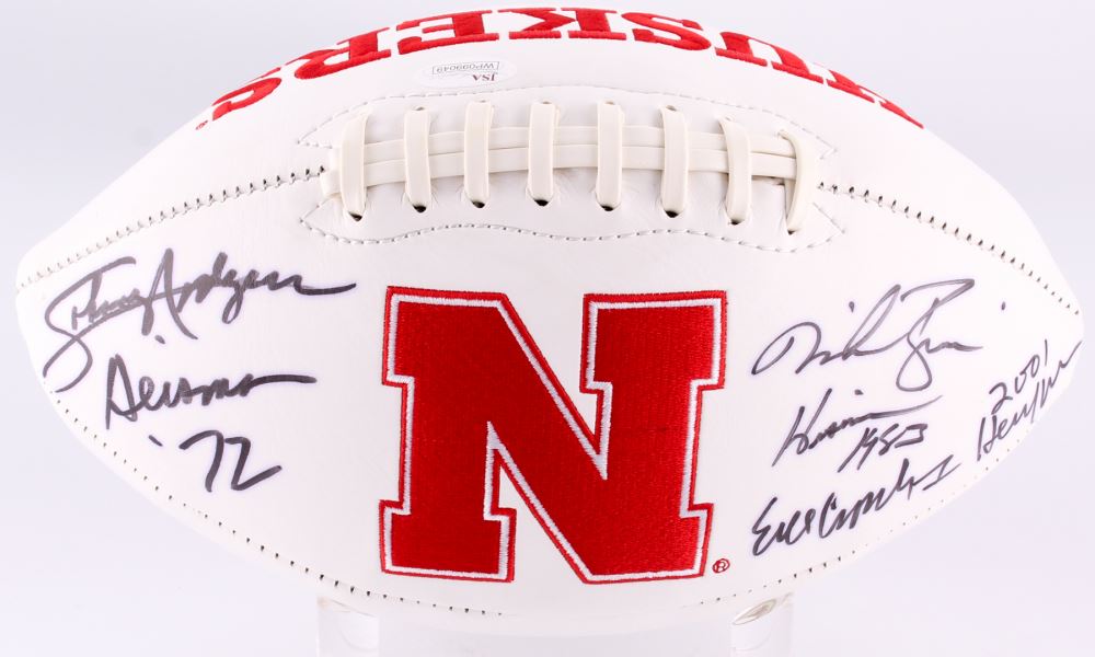 Mike Rozier, Johnny Rodgers Eric Crouch Signed Nebraska Cornhuskers ...