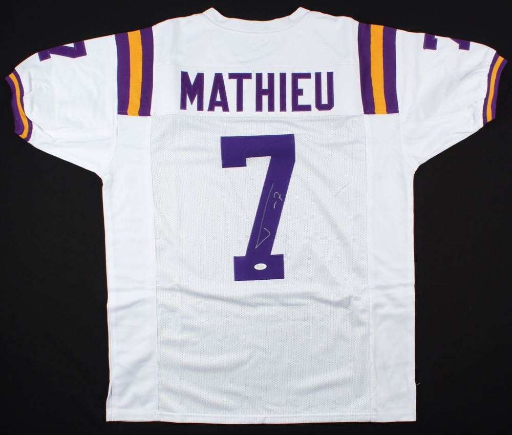 Tyrann Mathieu Signed LSU Tigers Jersey (JSA COA)