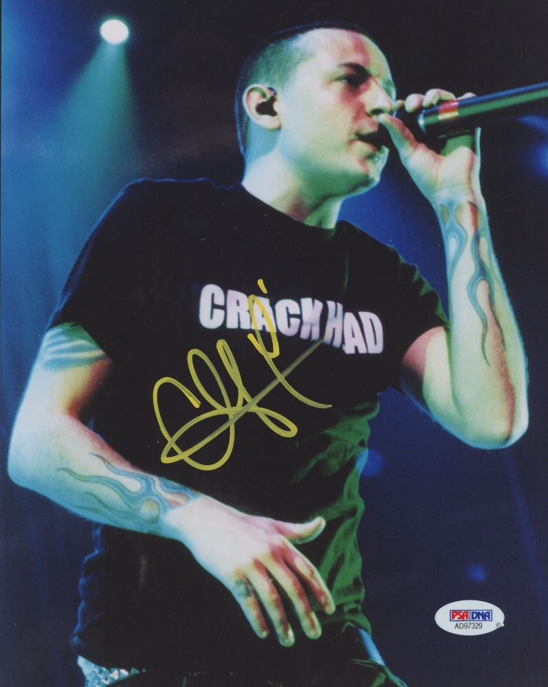 Chester Bennington Signed 8x10 Photo (PSA COA)
