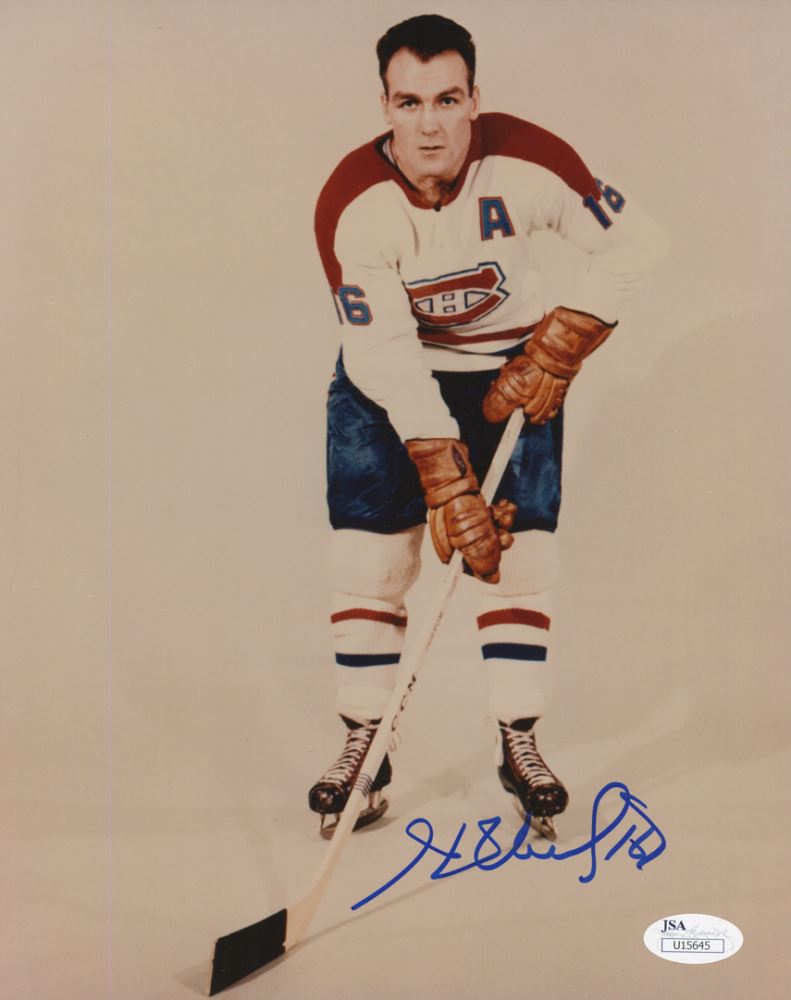 Henri Richard Signed Canadiens 8x10 Photo (JSA COA)