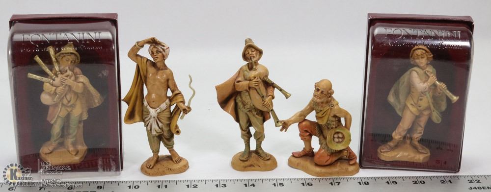 LOT OF 5 FONTANINI ITALY FIGURINES ( RETIRED)