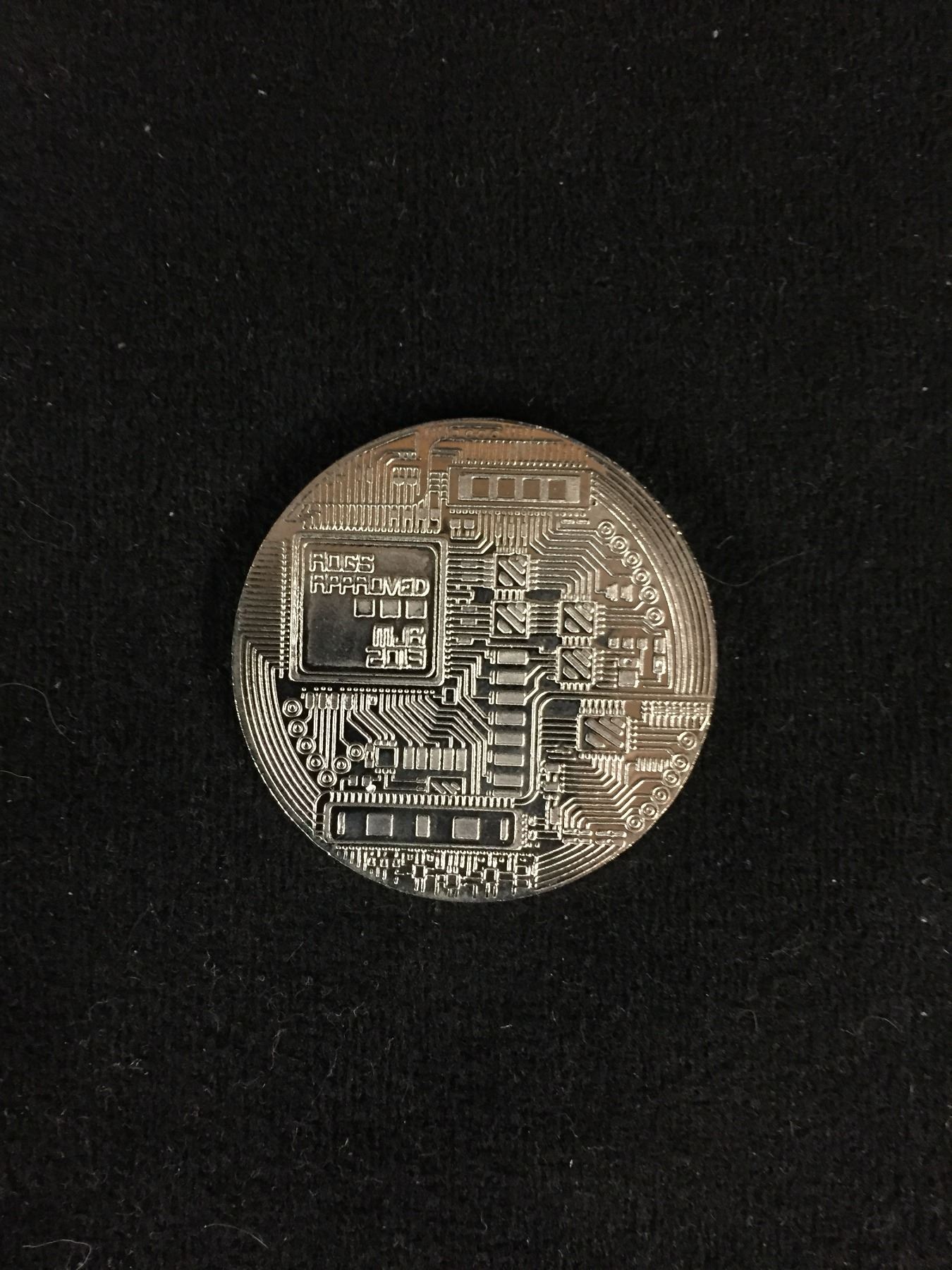 Collectible Silver Plated Bitcoin Coin