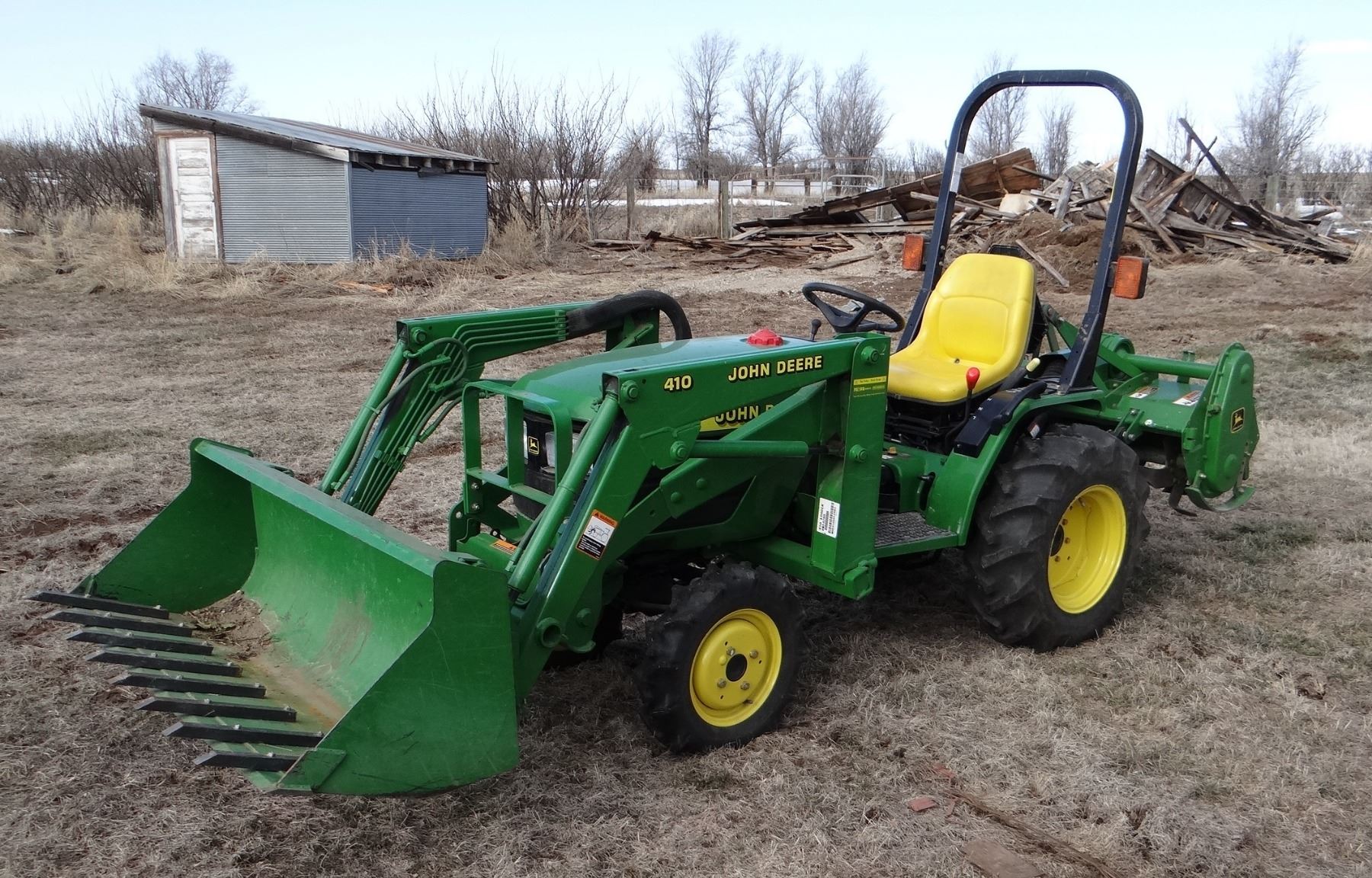 1998 JD 4100 tractor w/ JD 410 loader, Yanmar 3 cyl. diesel, 20 hp ...