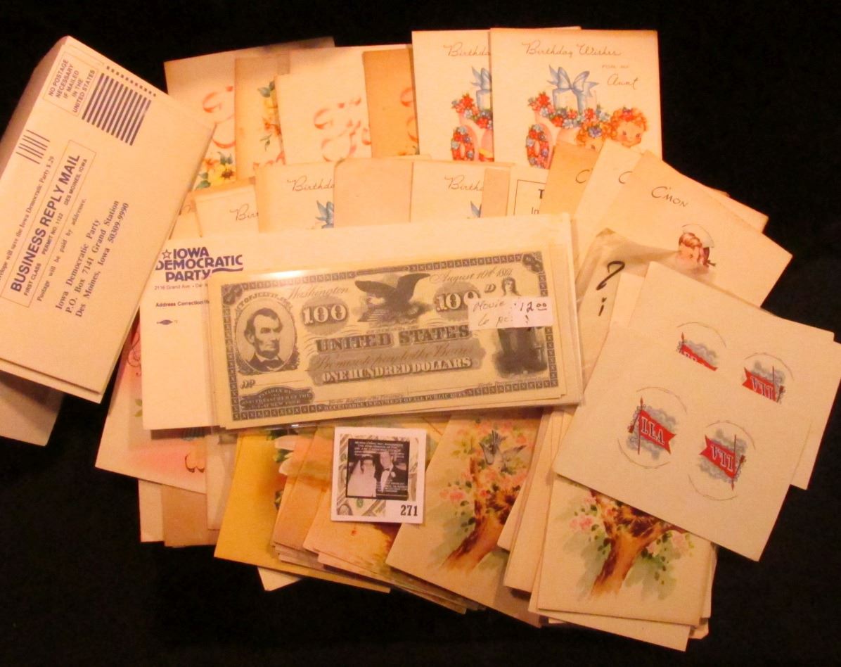 Large group of 1950 era Greeting cards; group of Democratic Party ...