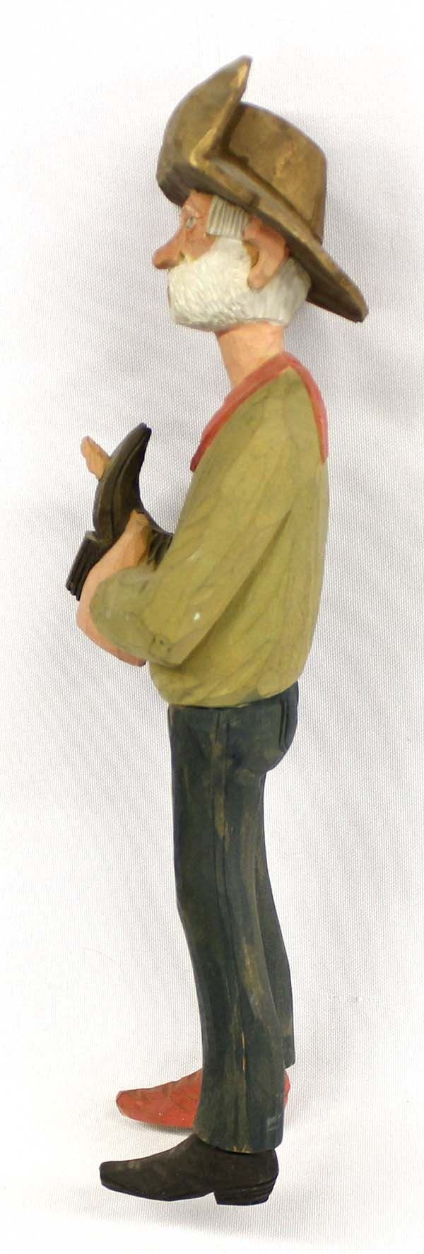 Carved Wood Cowboy by D. Pepe