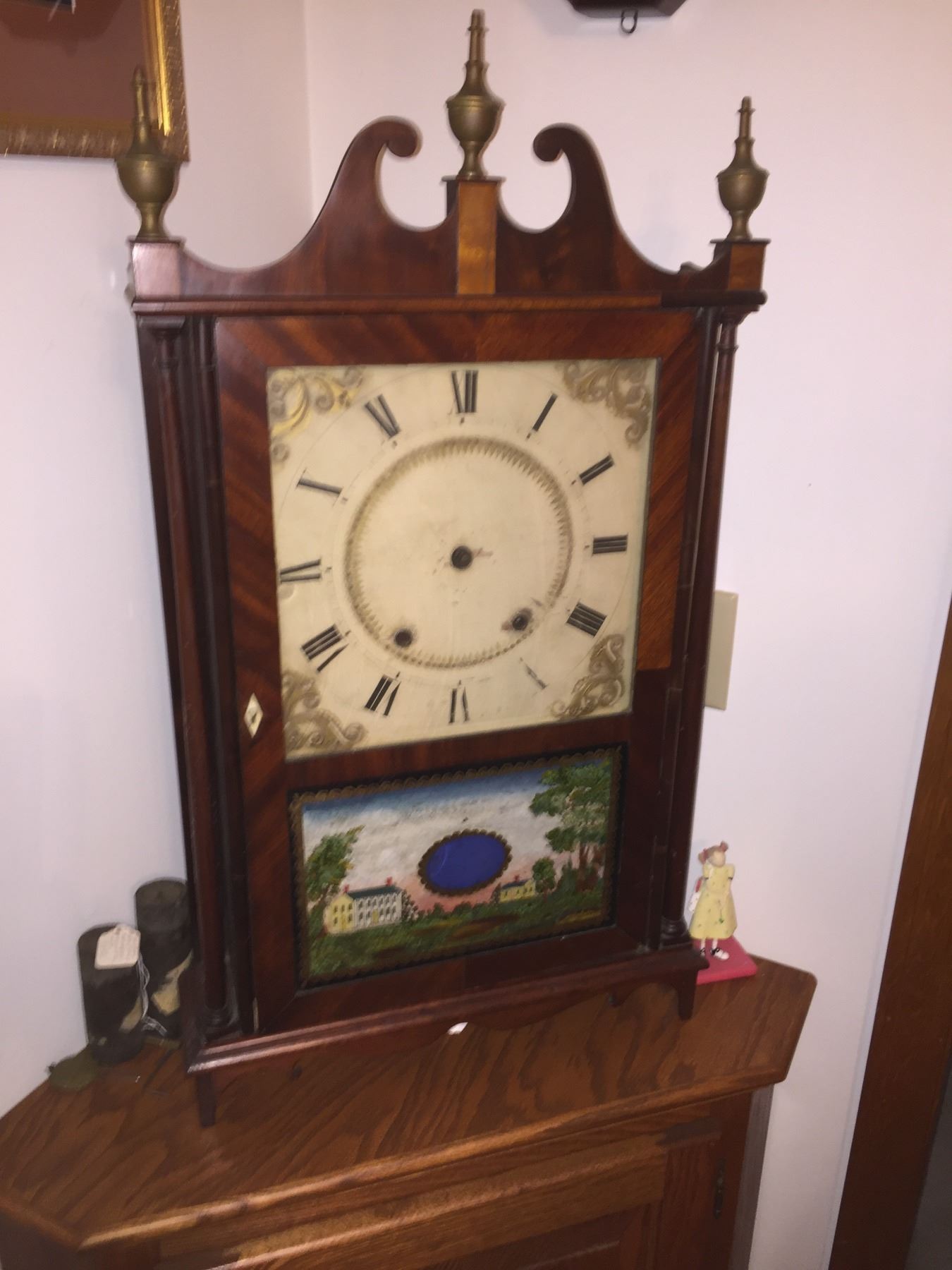 Eli&Samuel Terry Pillar & Scroll Clock