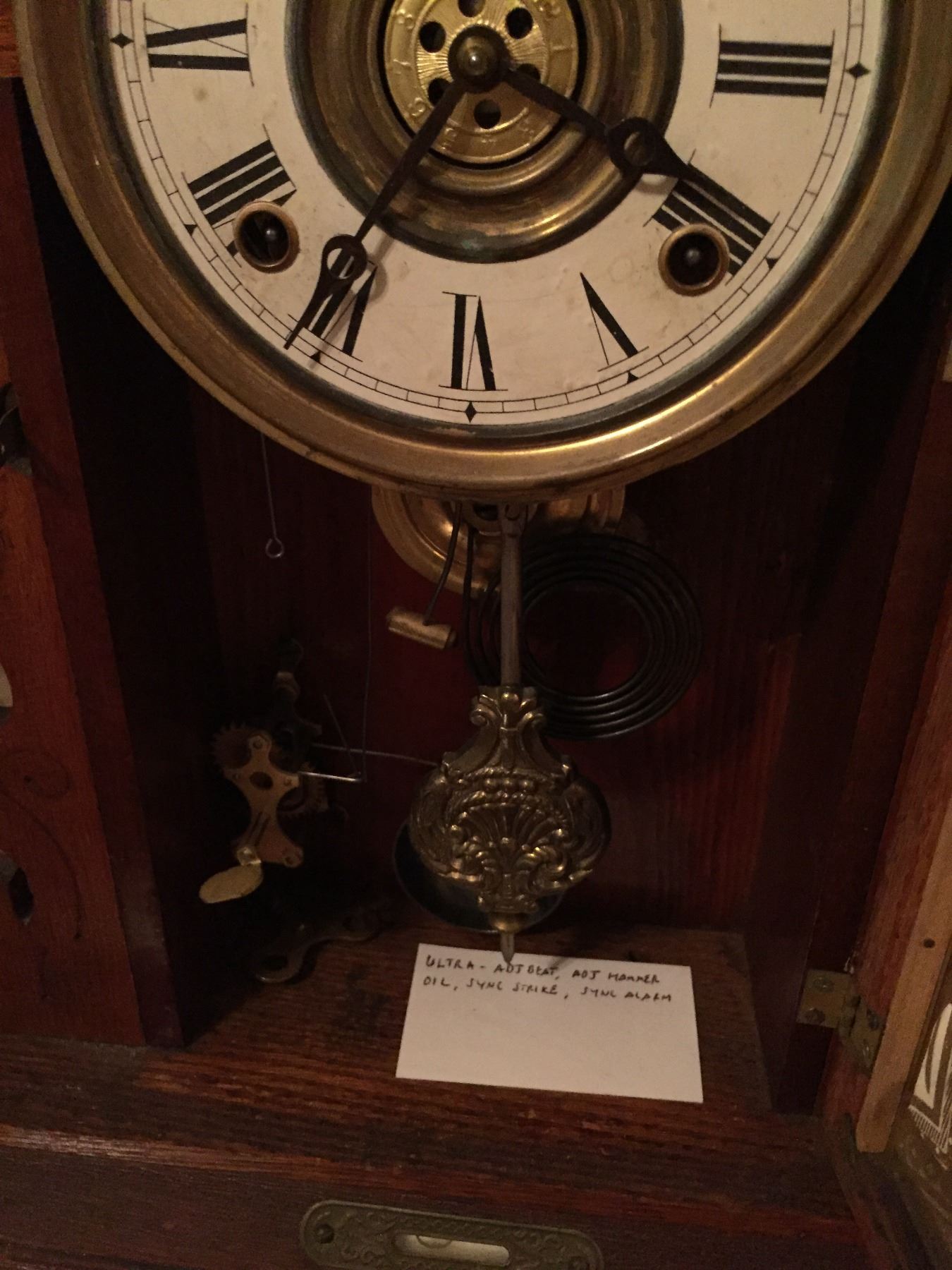 E. Ingraham & Co. oak shelf clock Bristol CT
