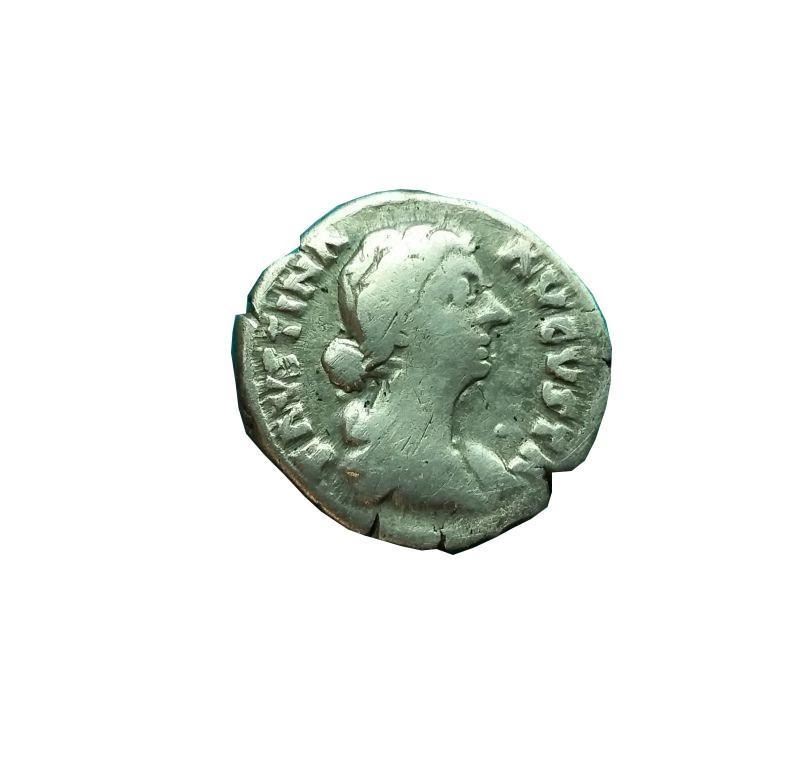 Ancient Roman Silver Coin Denarius Faustina Ii, Faustina The Younger