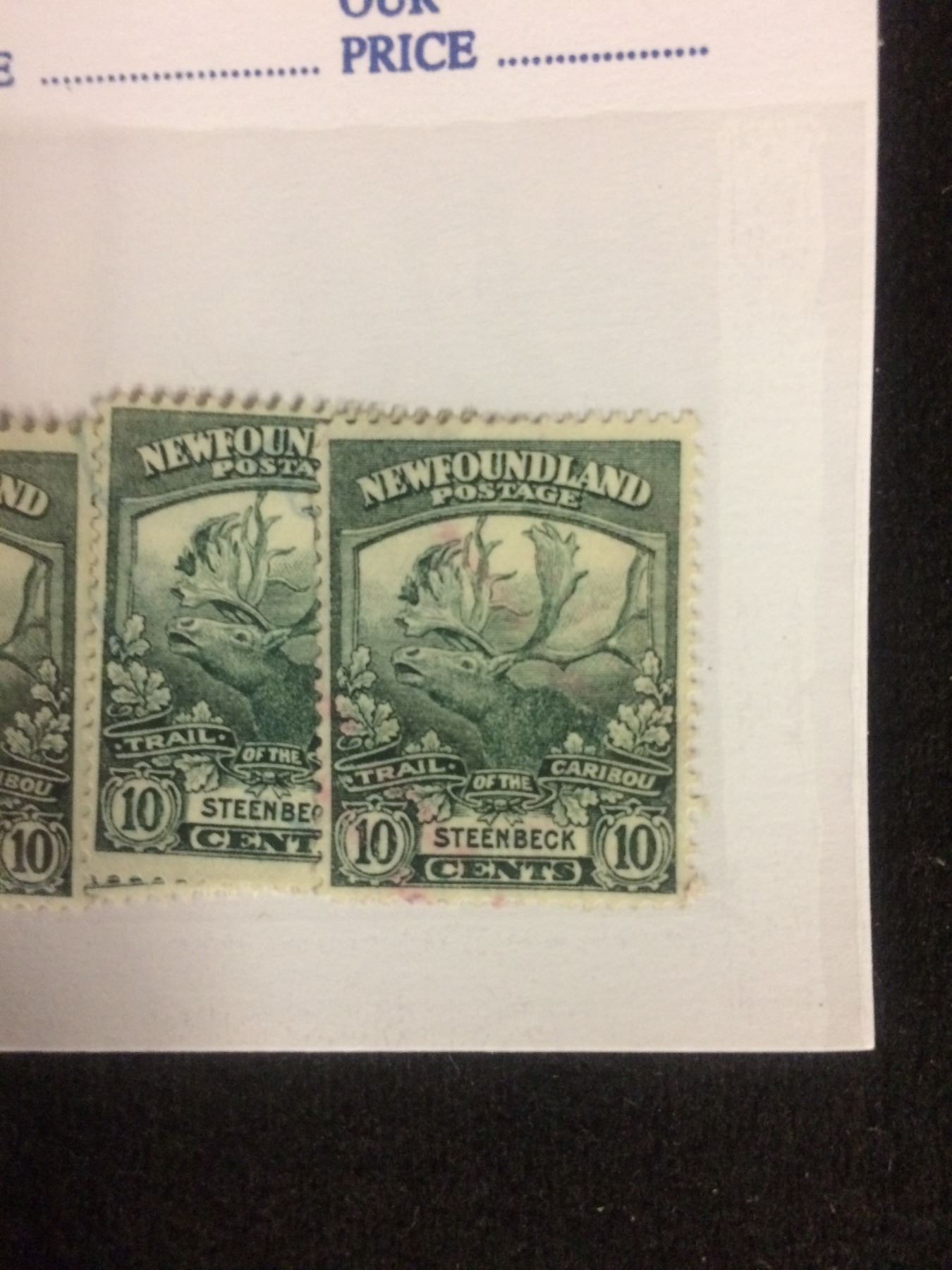 CANADIAN STAMPS LOT (NEWFOUNDLAND) TEN CENTS