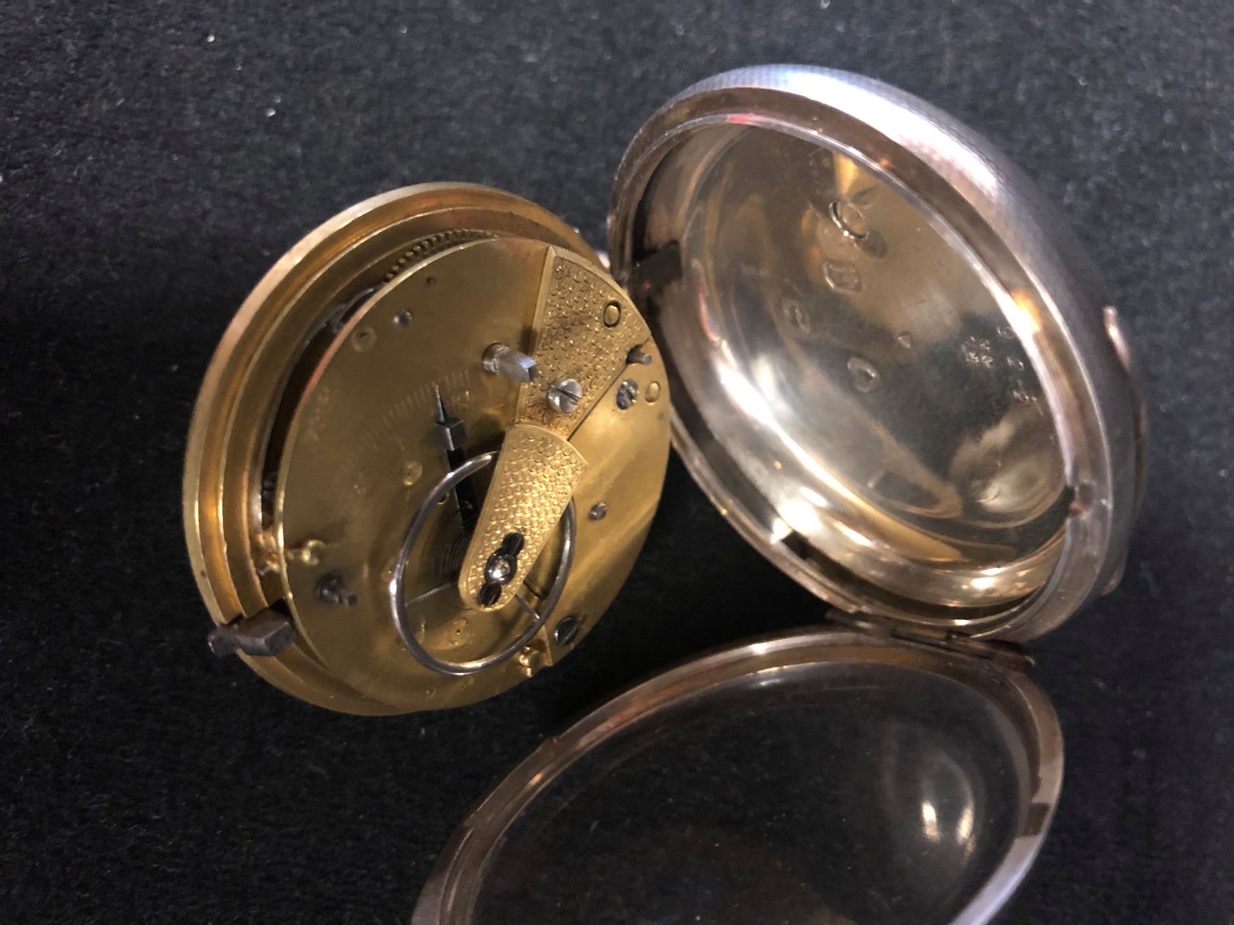 RARE 1800s FUSEE [ CHAIN DRIVEN] POCKET WATCH SOLID 925 SILVER AND GOLD ...