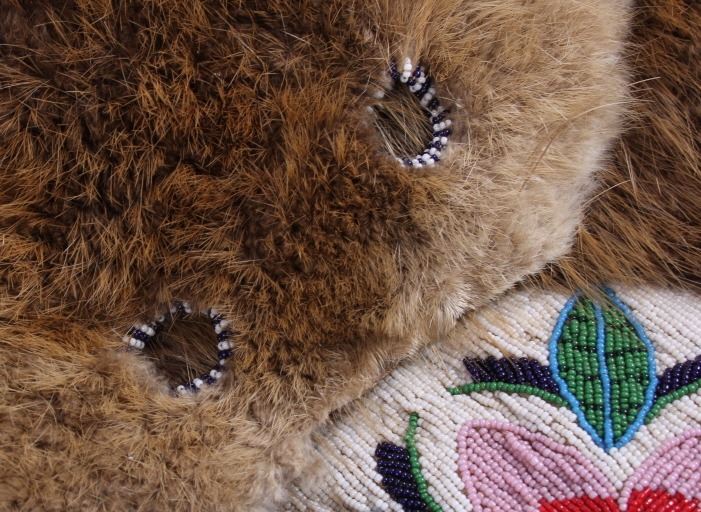 Crow Beaded Beaver Possibles Bag c. 1890 LARGE