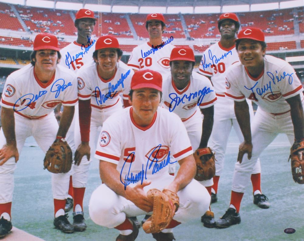 "Big Red Machine" 16x20 Photo Signed by (8) With Pete Rose, Joe Morgan ...