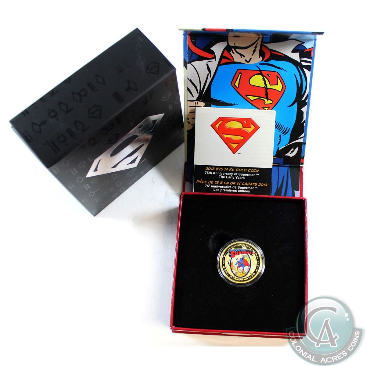 Canada: 2013 $75 Superman: The Early Years 14K Gold Coin